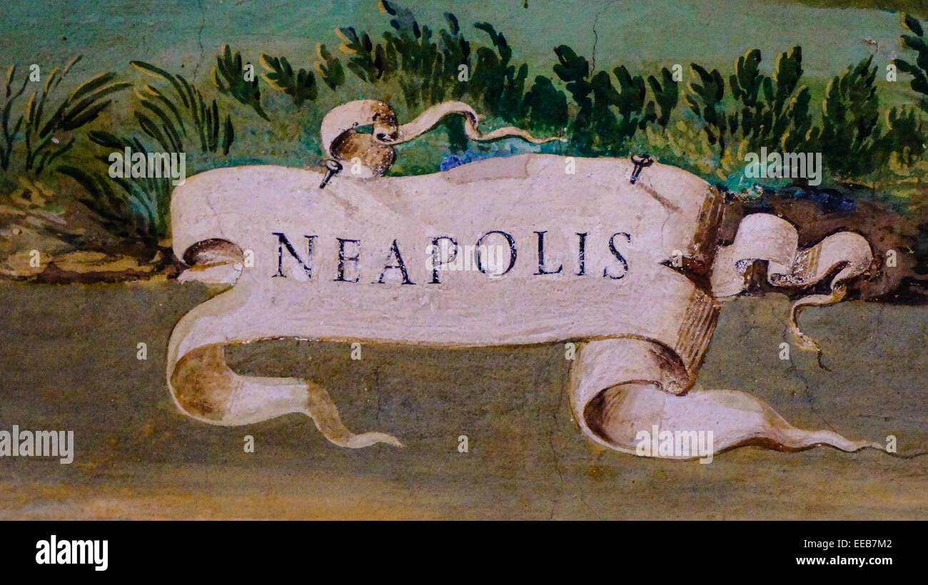 Oil aintings of ancient Italy maps in Vatican museum, Italy Stock Photo ...