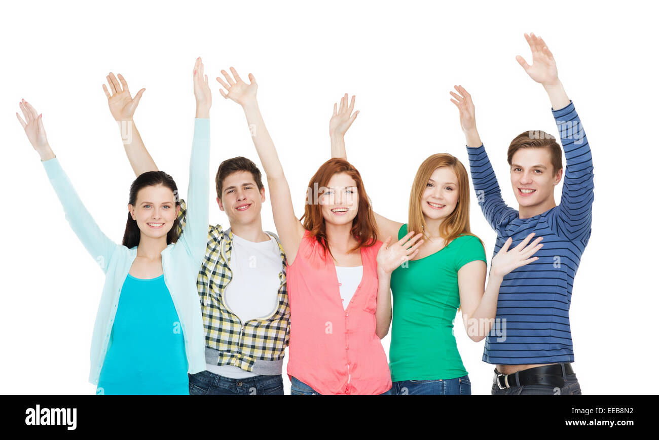 Students waving isolated hi-res stock photography and images - Alamy