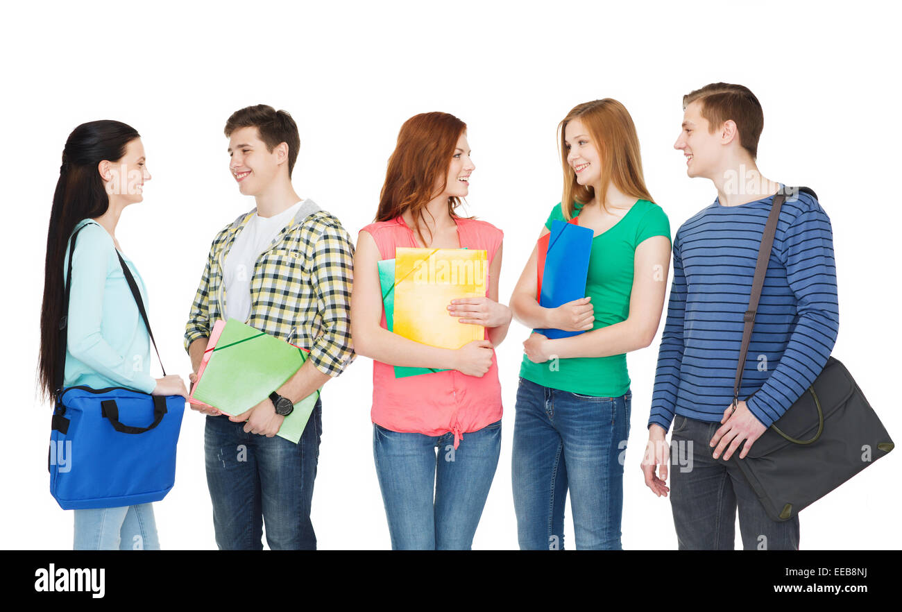 group of smiling students standing Stock Photo - Alamy