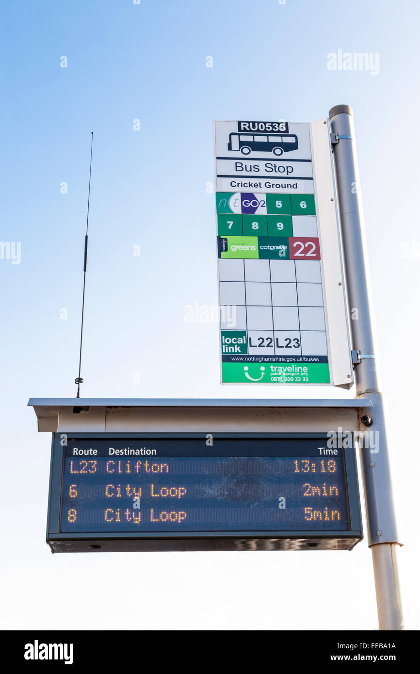 Electronic bus stop sign hi-res stock photography and images - Alamy