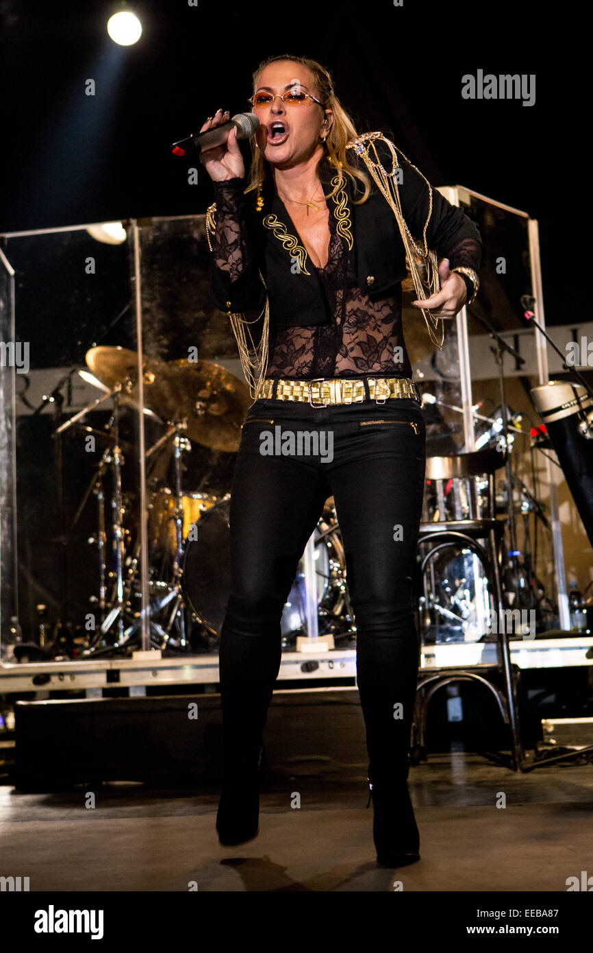 Milan, Italy. 14th January 2015. The American pop singer ANASTACIA ...