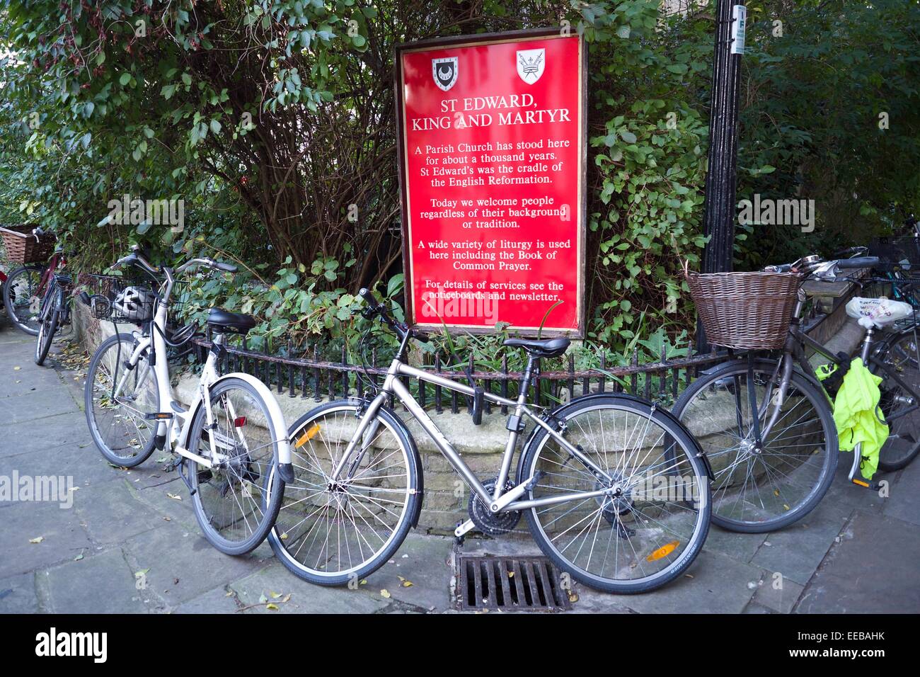 Bikes by Church Stock Photo - Alamy