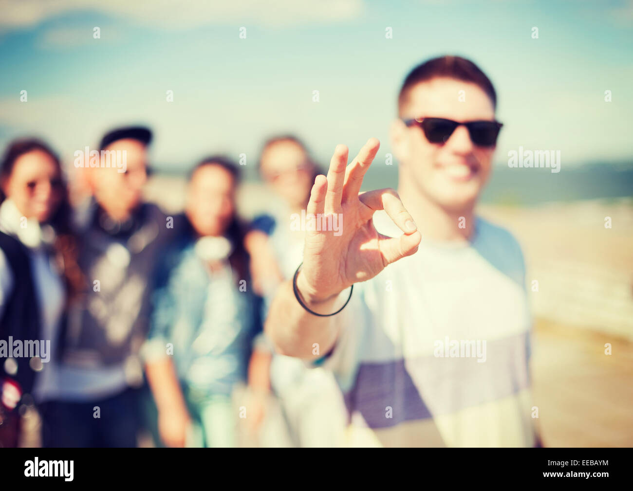close up of male hand showing ok sing with fingers Stock Photo - Alamy