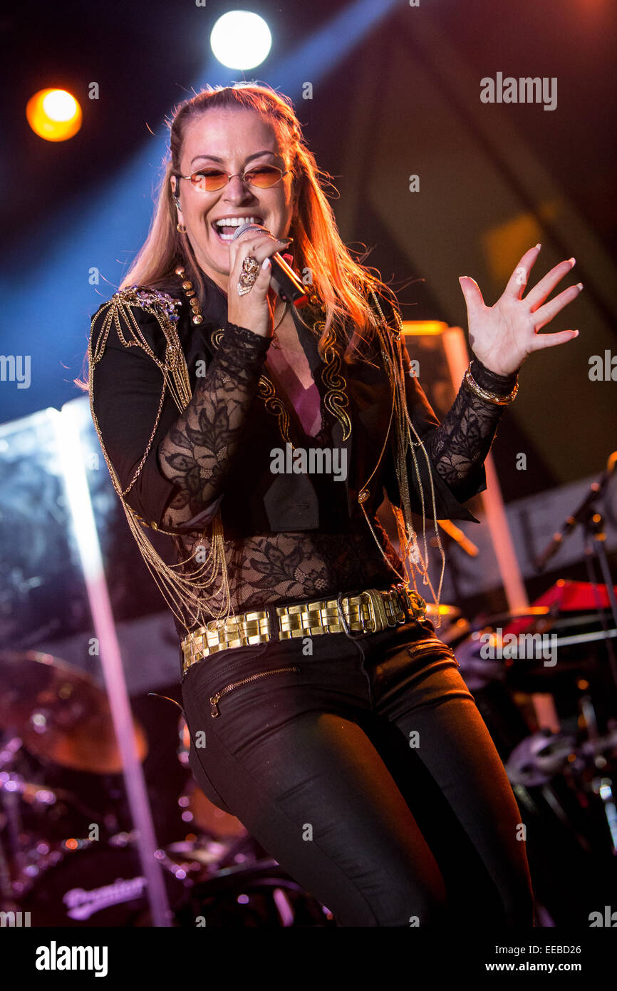 Milan, Italy. 14th January 2015. The American pop singer ANASTACIA ...