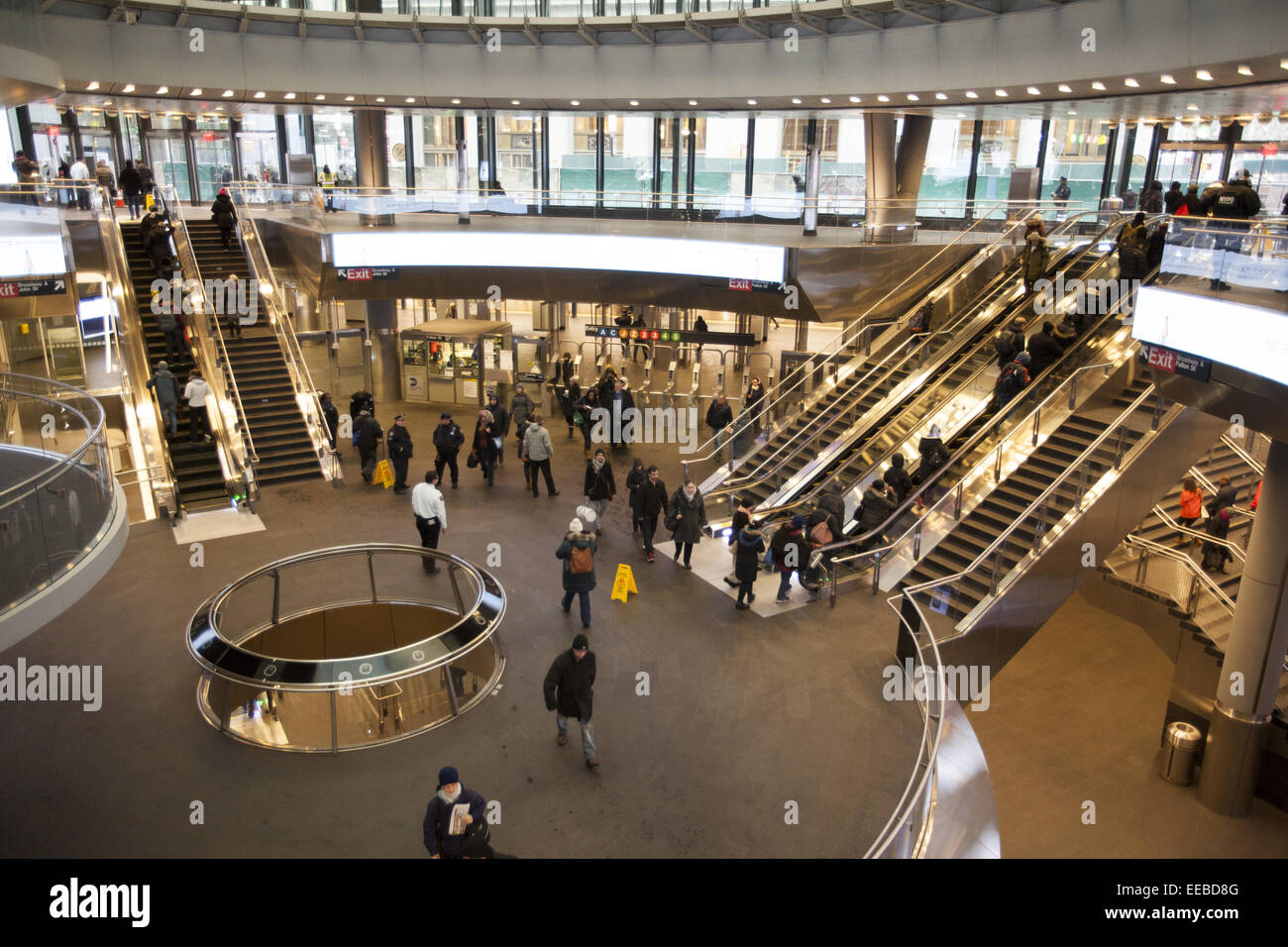 Fulton Center transportation & retail center at Fulton & Broadway in ...