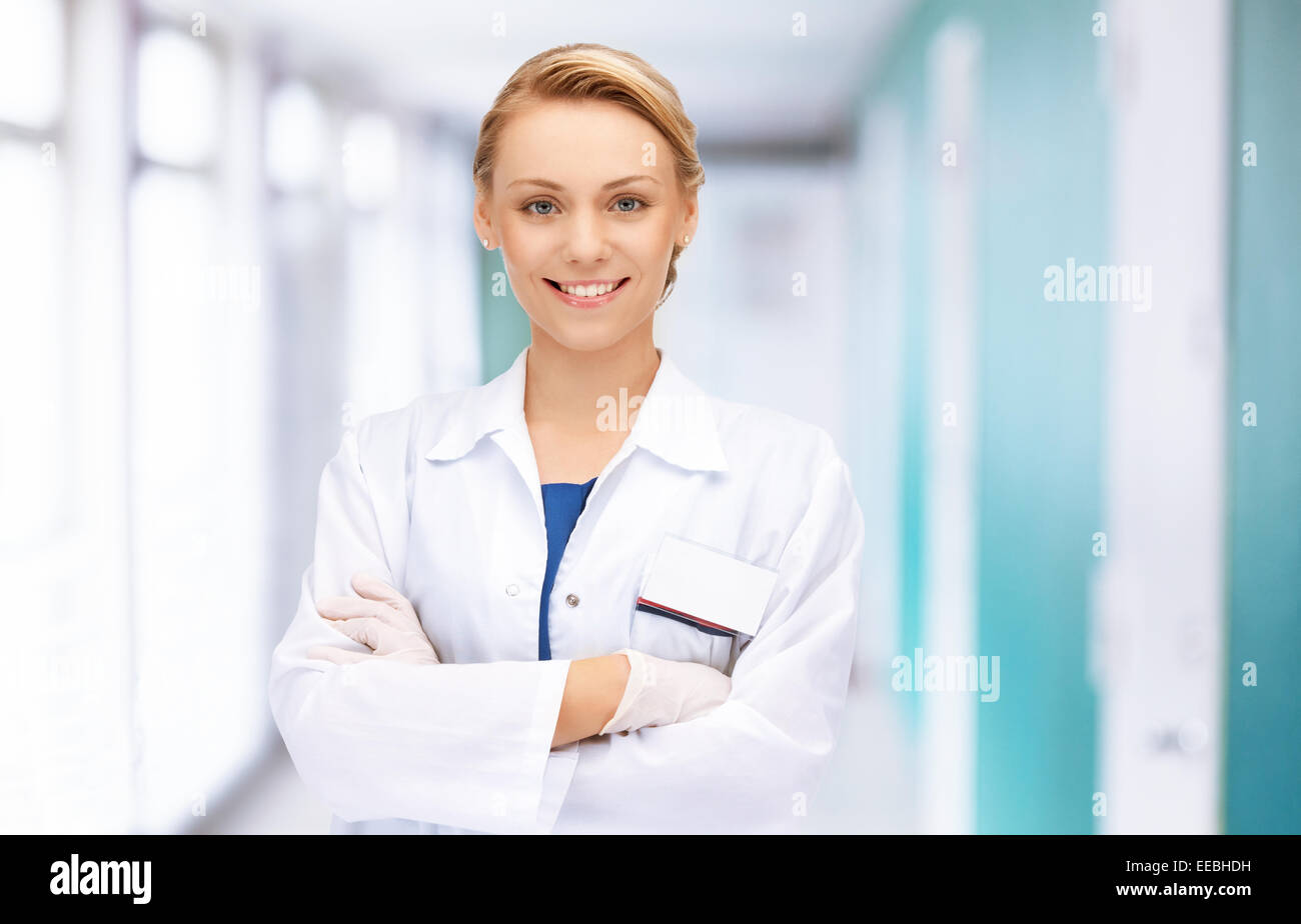 attractive female doctor in hospital Stock Photo - Alamy