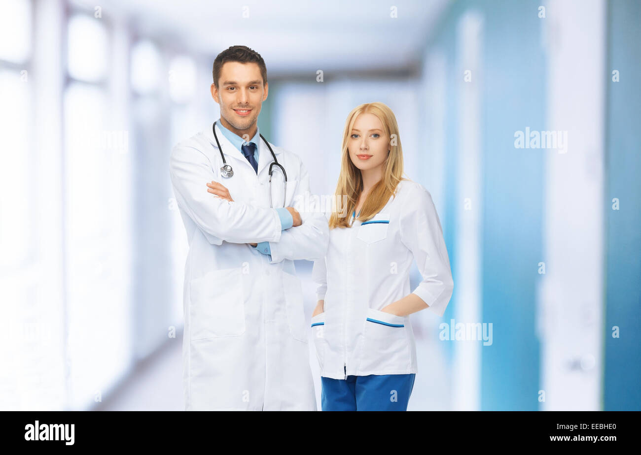 two young attractive doctors Stock Photo - Alamy