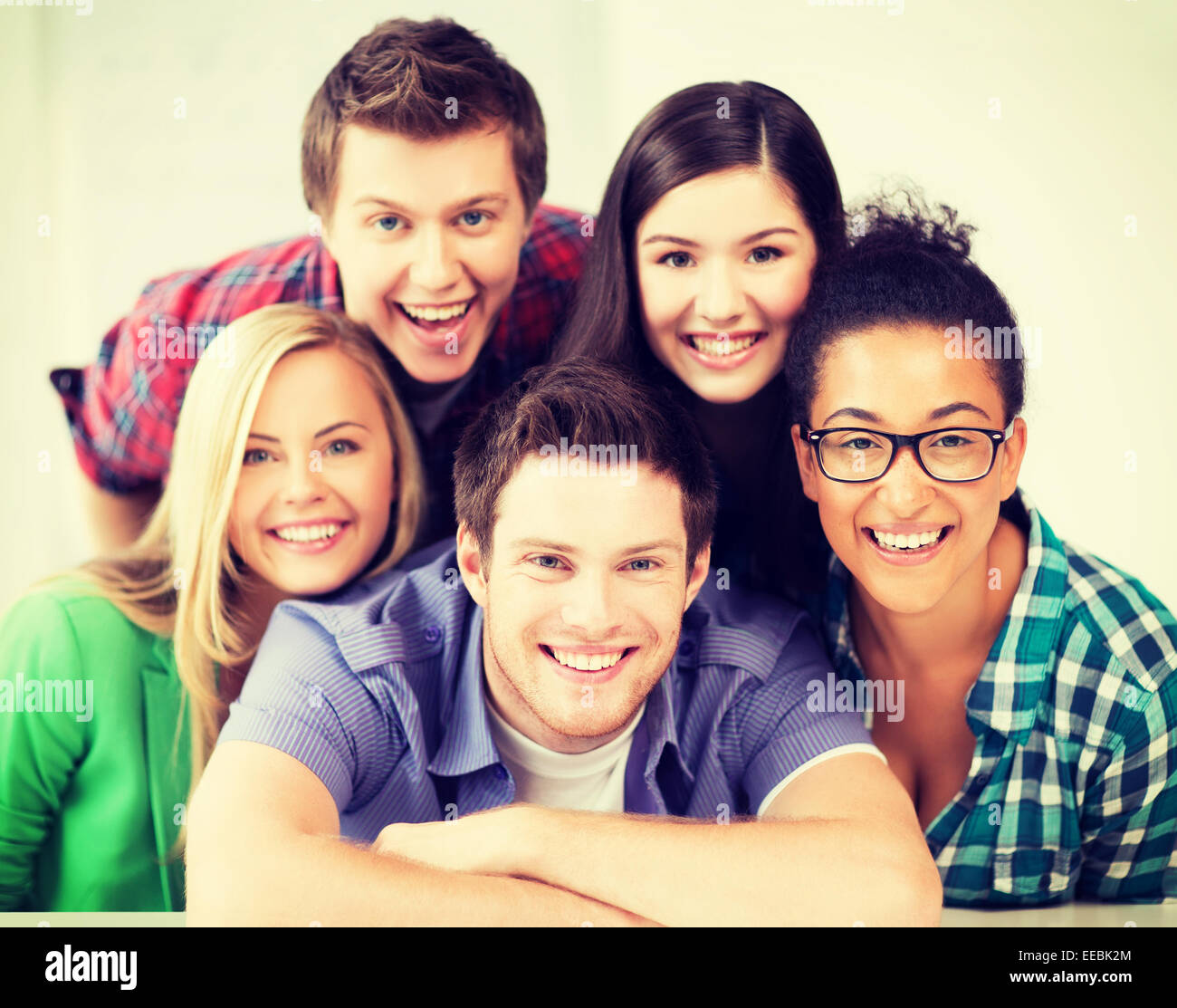 group of students at school Stock Photo - Alamy