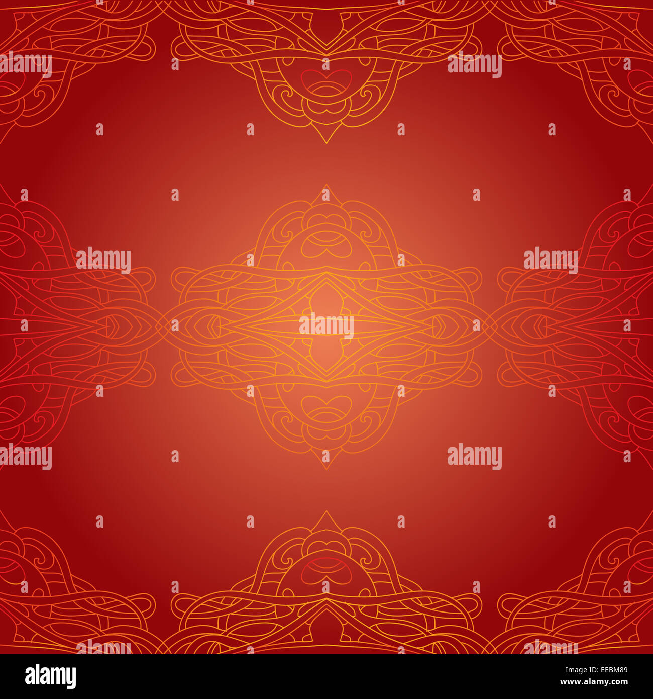 Seamless red ethnic pattern Stock Photo - Alamy