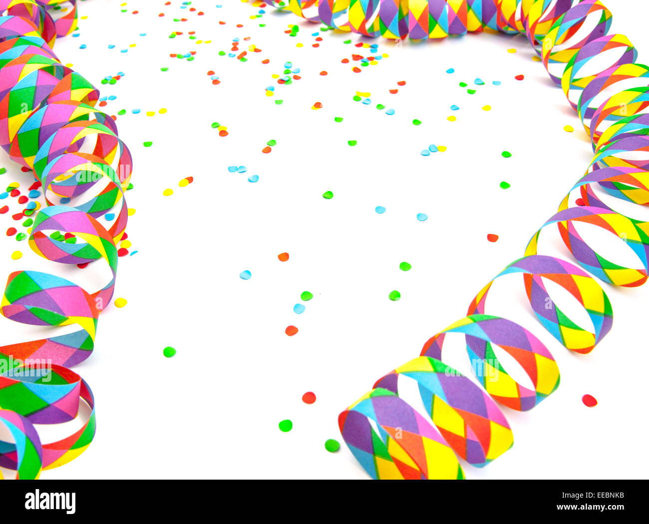 Confetti party streamer on white hi-res stock photography and images ...