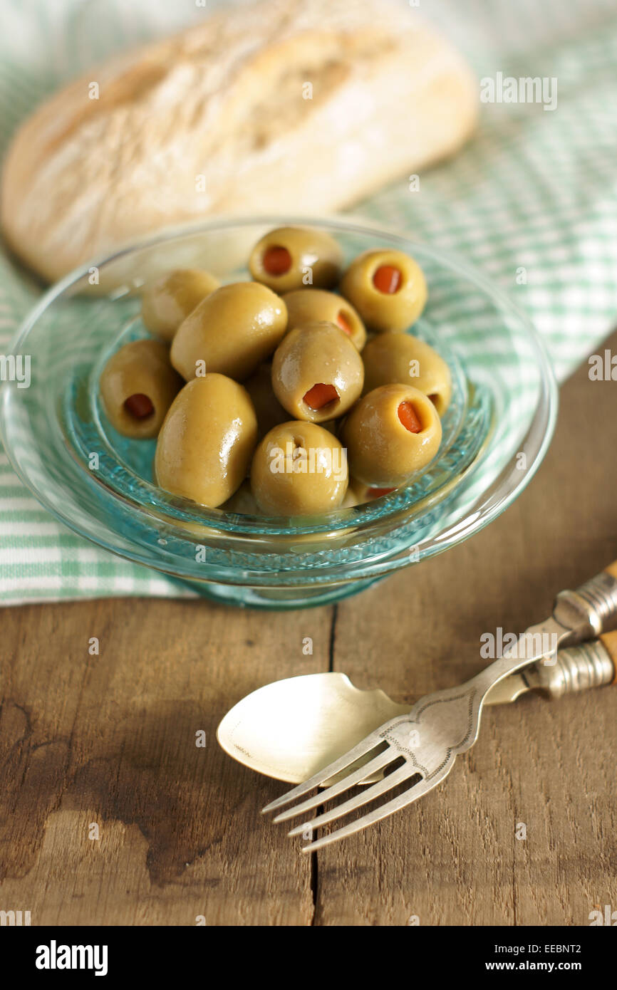 Olive with pimento hi-res stock photography and images - Alamy