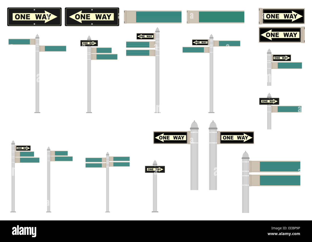 Retro road sign Cut Out Stock Images & Pictures - Alamy