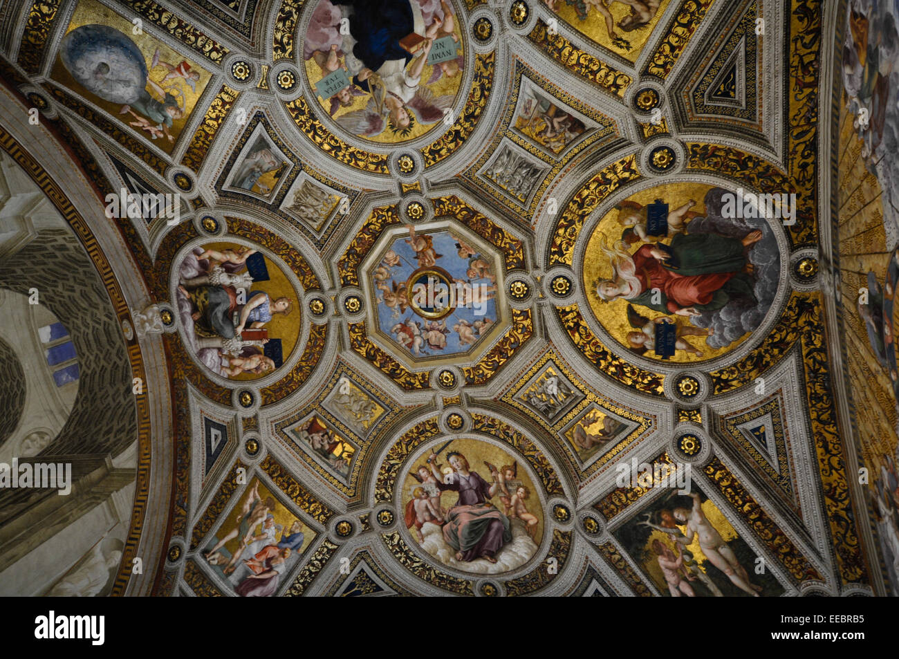 Paintings in Vatican museum, Raphael's Rooms Stock Photo - Alamy