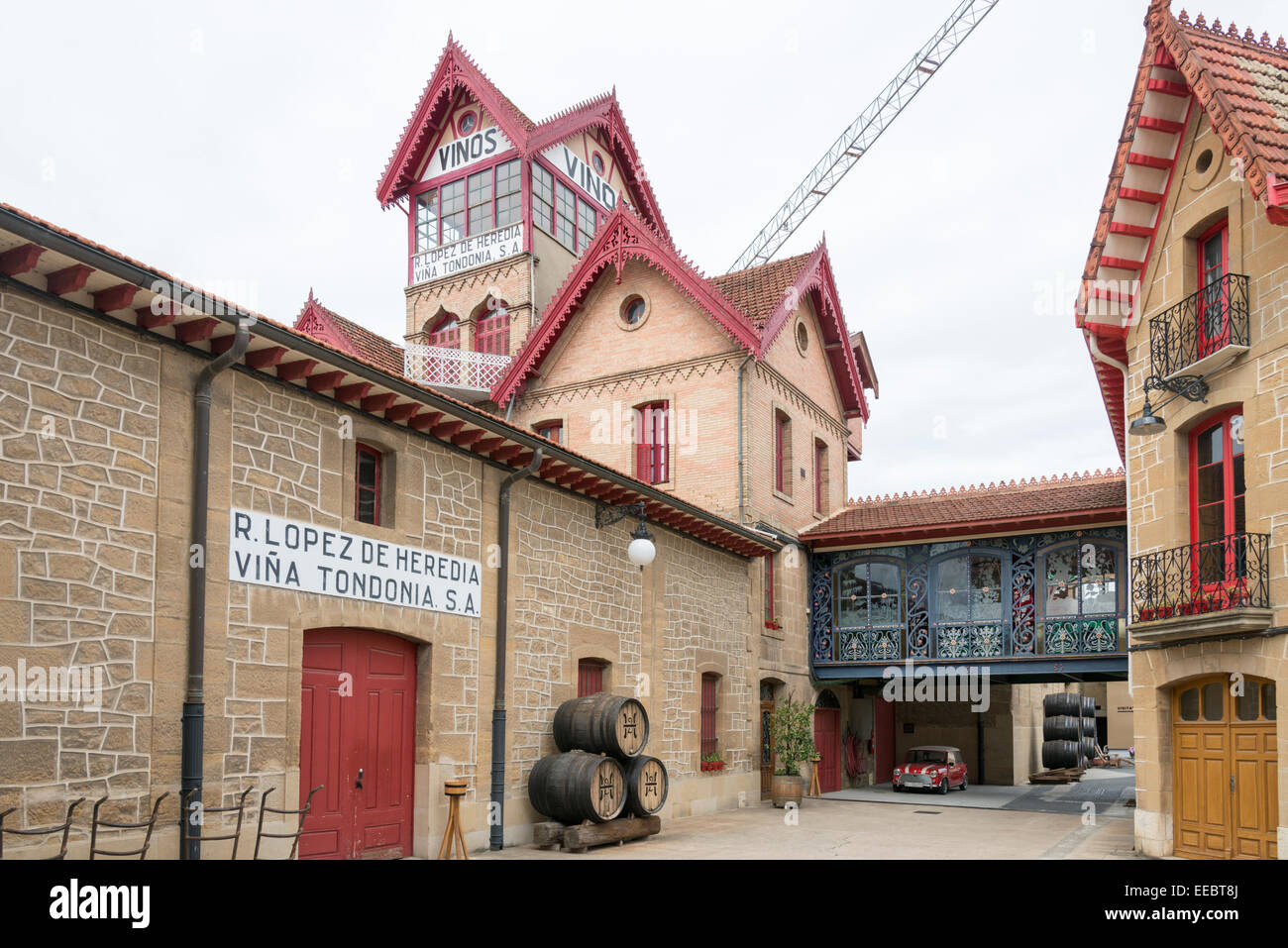 The yard at the Bodega R. Lopez de Heredia tondonia in Haro Rioja Spain ...