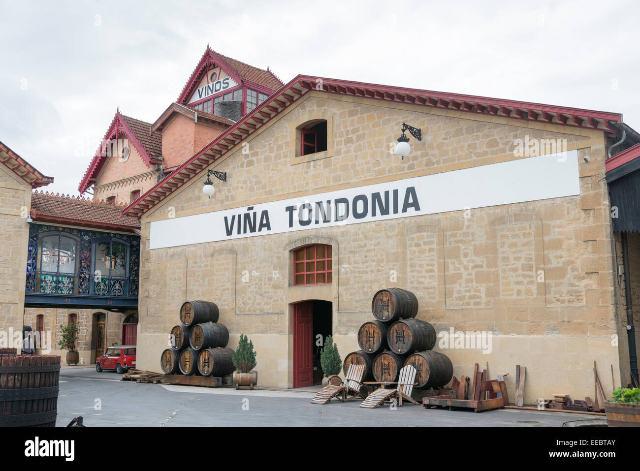 The yard at the Bodega R. Lopez de Heredia tondonia in Haro Rioja Spain ...