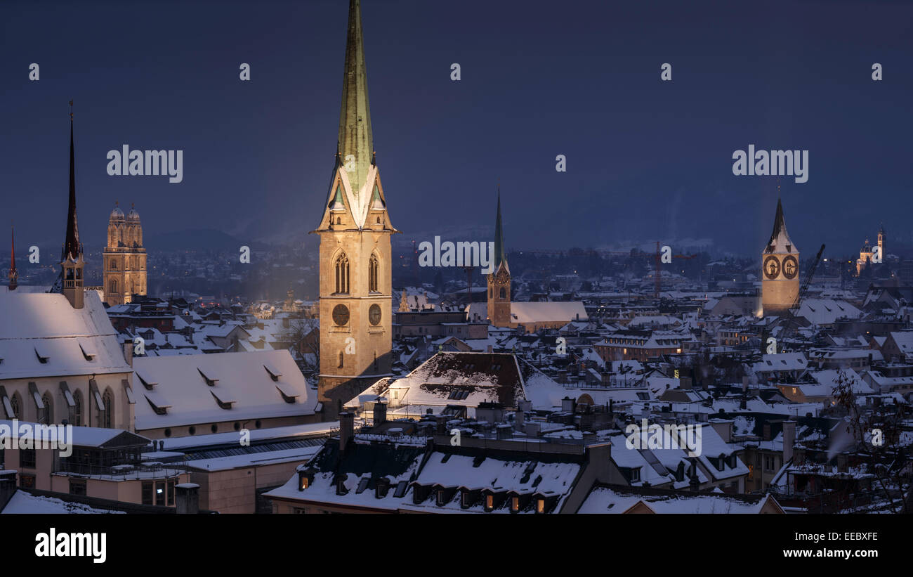 Zurich night view hi-res stock photography and images - Alamy