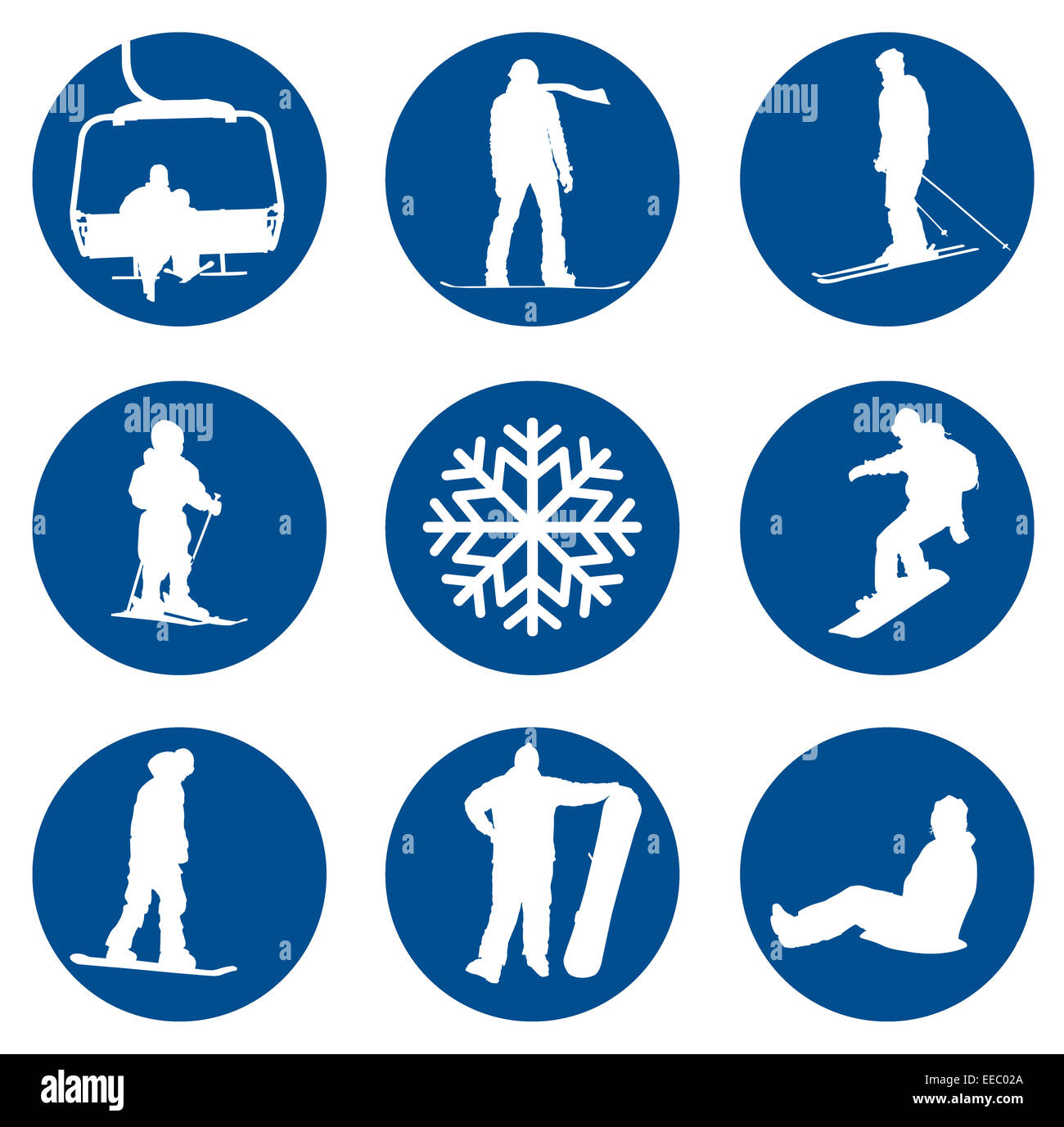 Winter sports designs Stock Photo - Alamy