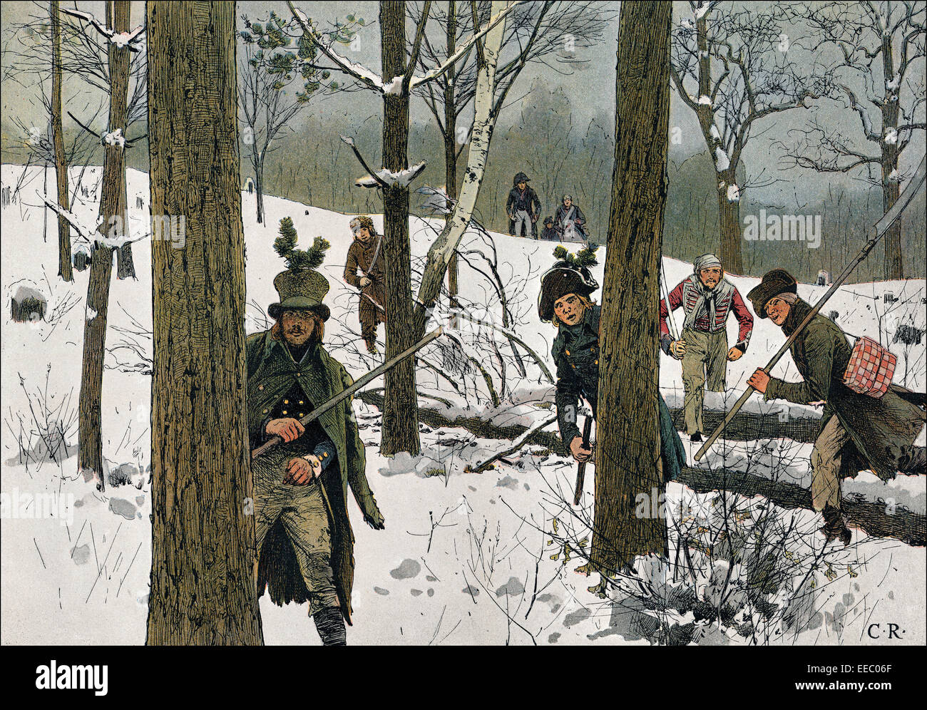 Prussian soldiers fleeing the French captivity, 1807, Napoleonic Wars ...