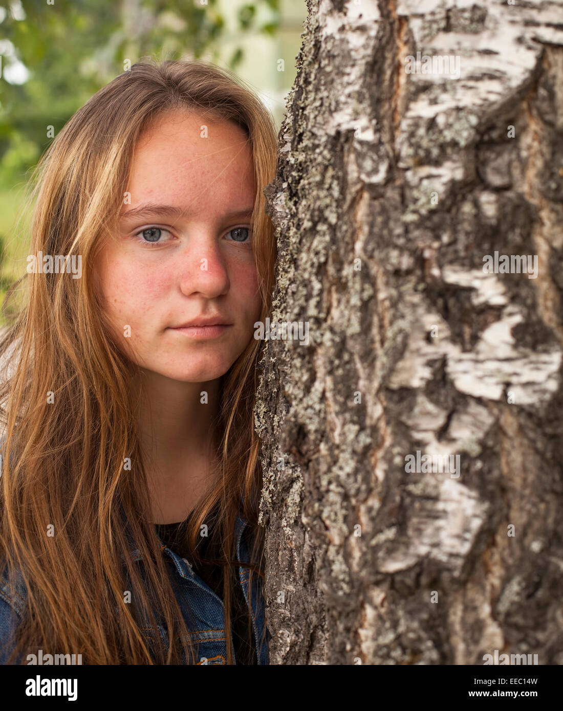 Girl hair tree hi-res stock photography and images - Alamy