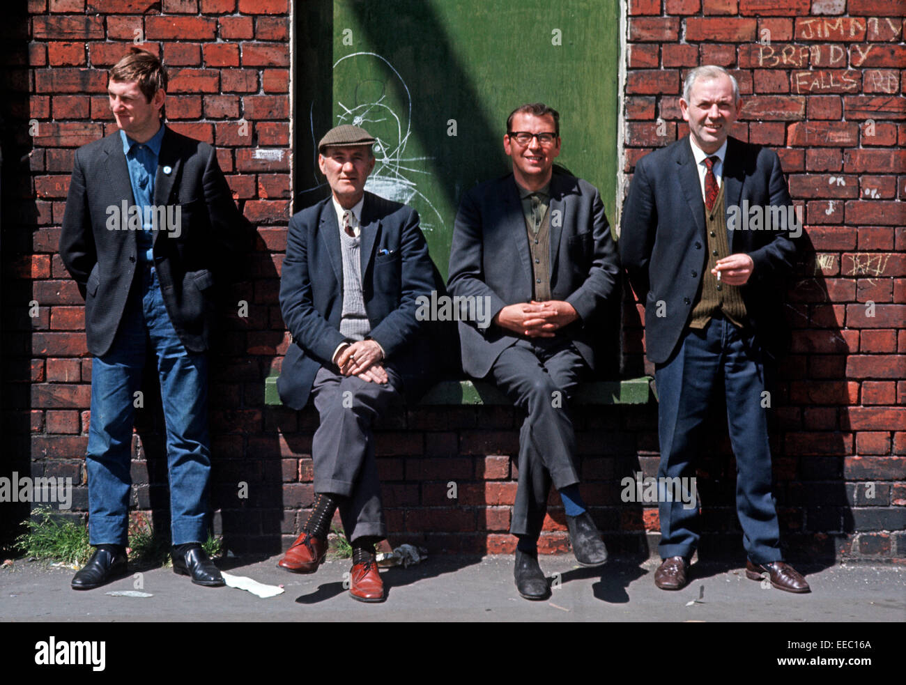 BELFAST, NORTHERN IRELAND - APRIL 1973. Men of West Belfast during The ...