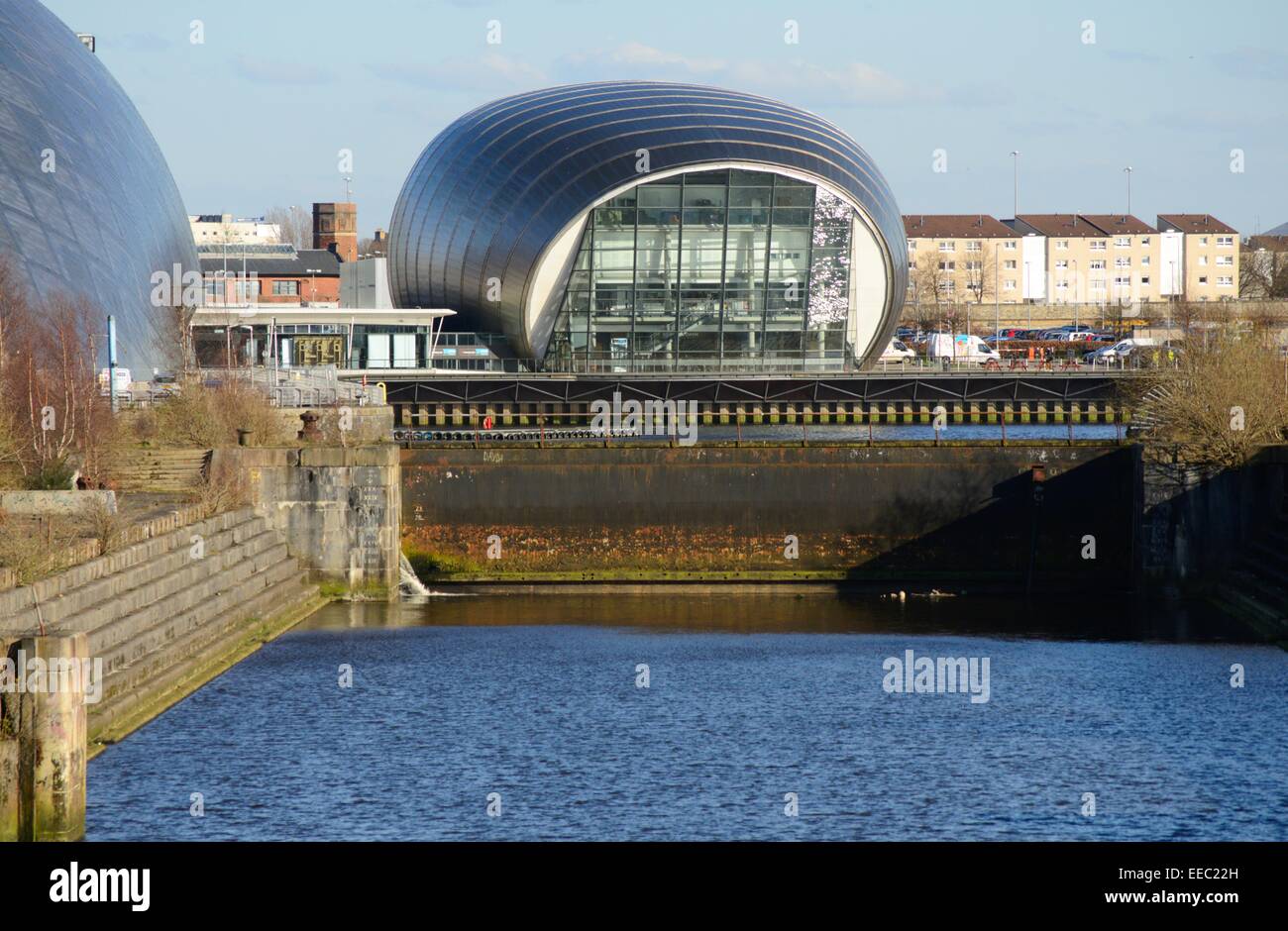 Govan Graving Docks and Pacific Quay in Glasgow, Scotland Stock Photo ...