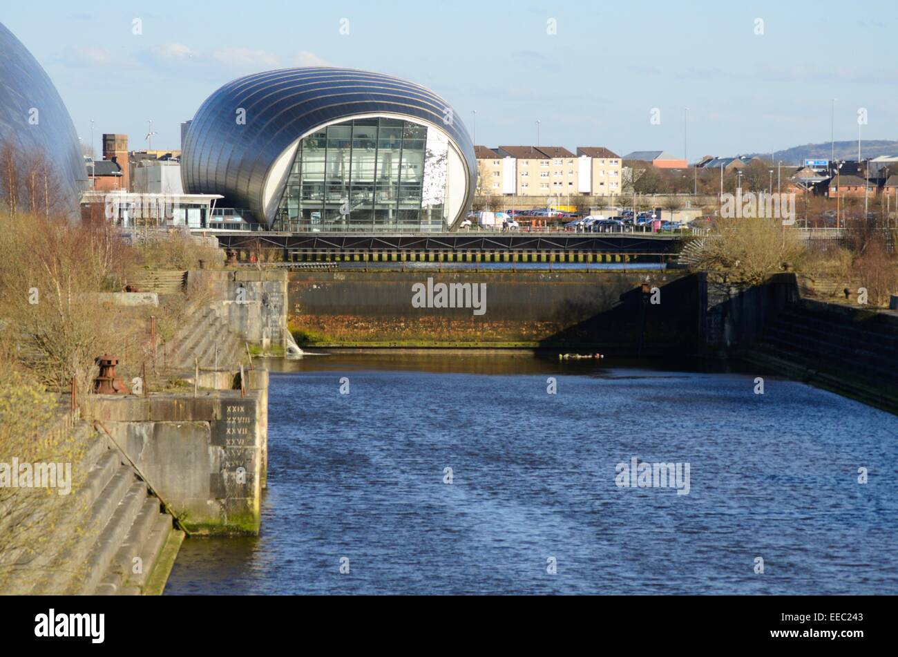 Govan Graving Docks and Pacific Quay in Glasgow, Scotland Stock Photo ...