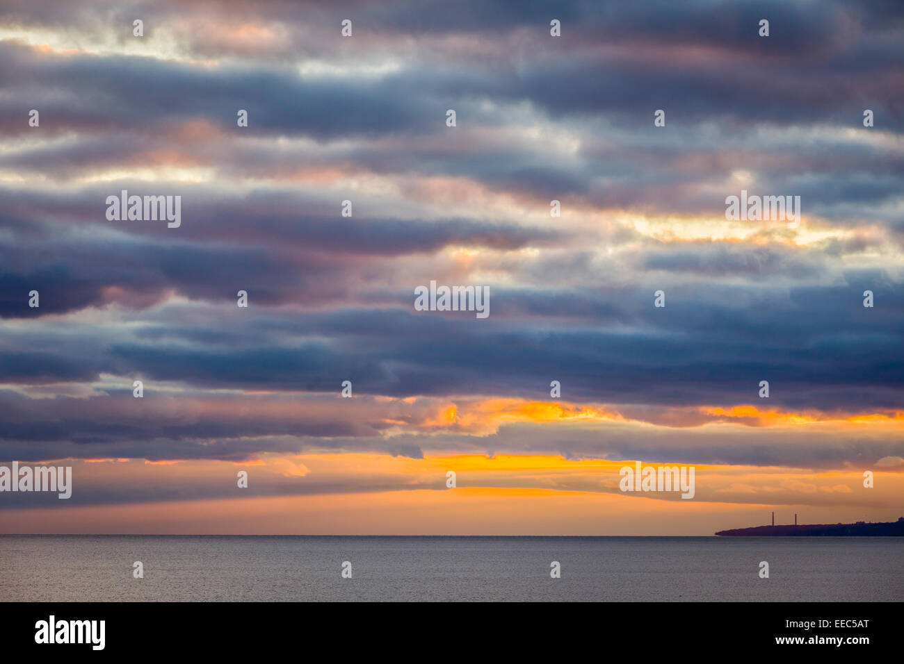 A view from Ajax waterfront park, looking west on Lake Ontario Stock ...