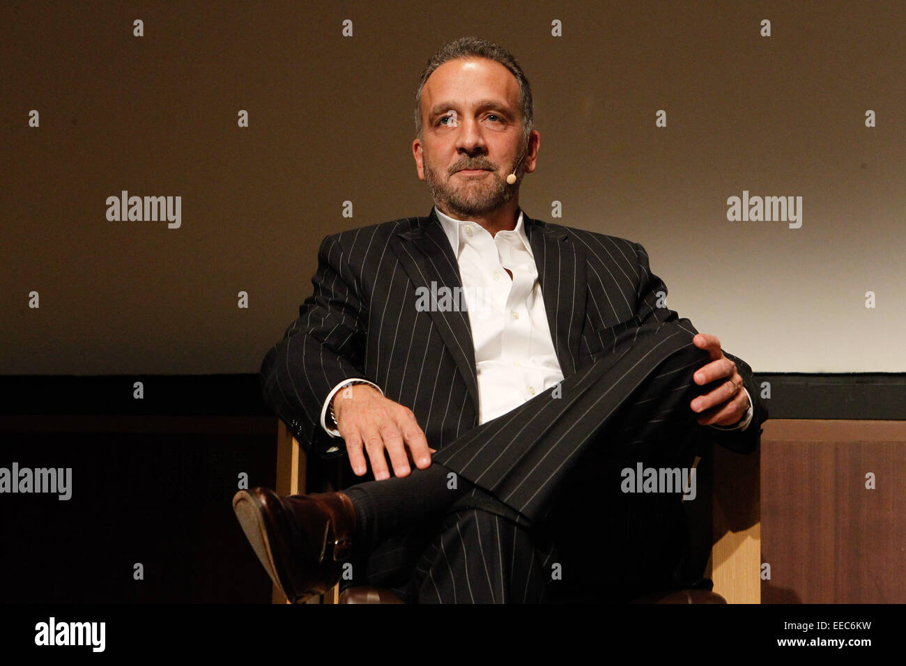 Greek-American writer GEORGE PELECANOS talk with the journalist ...
