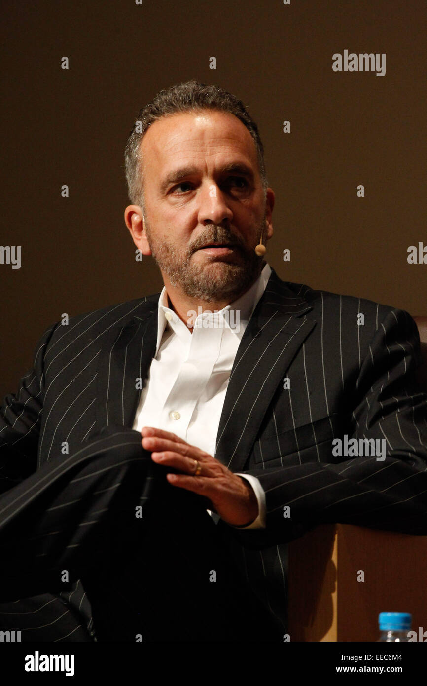 Greek-American writer GEORGE PELECANOS talk with the journalist ...