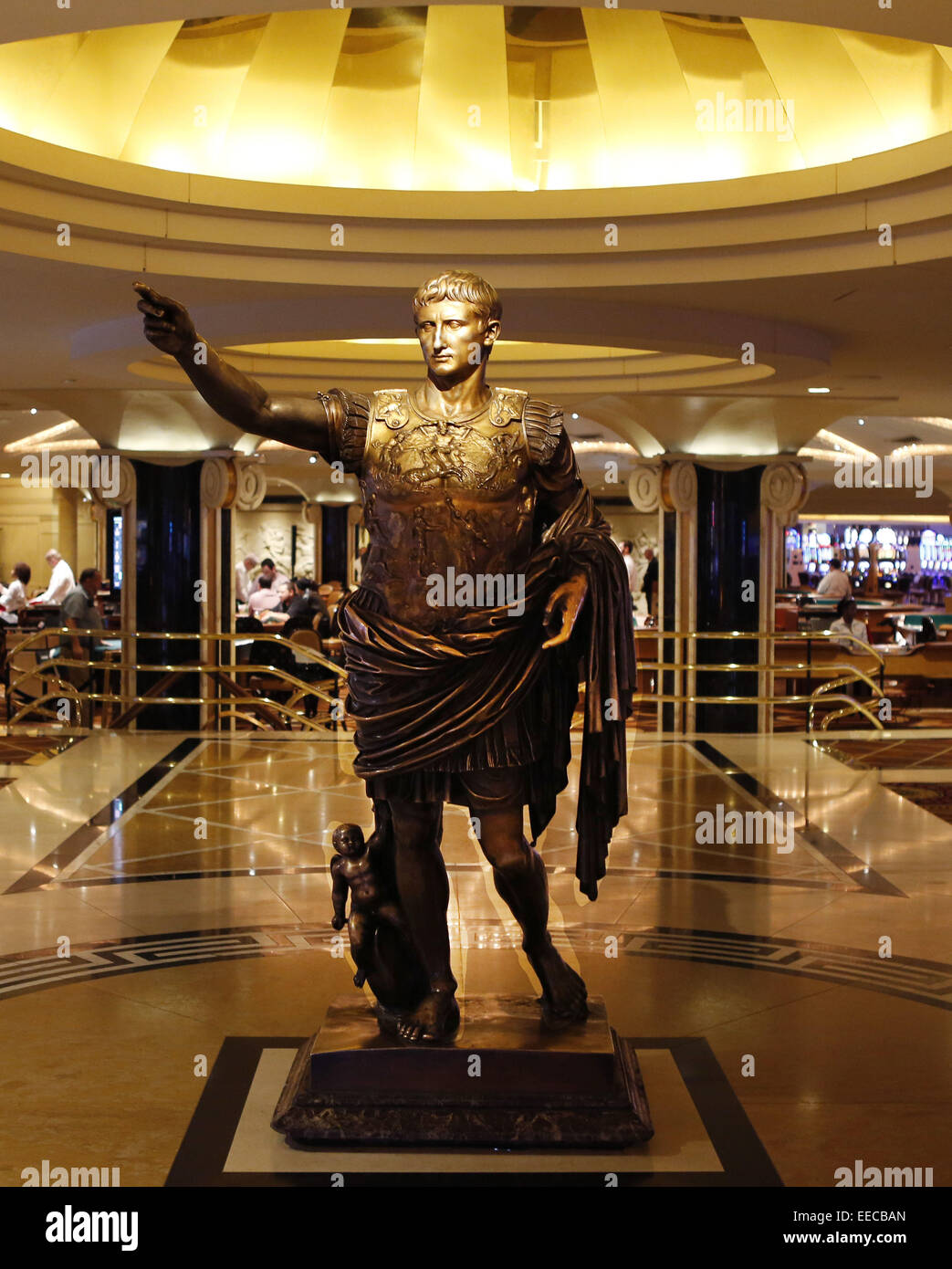 Las Vegas, Nevada, USA. 15th Jan, 2015. A bronze statue of Caesar is ...