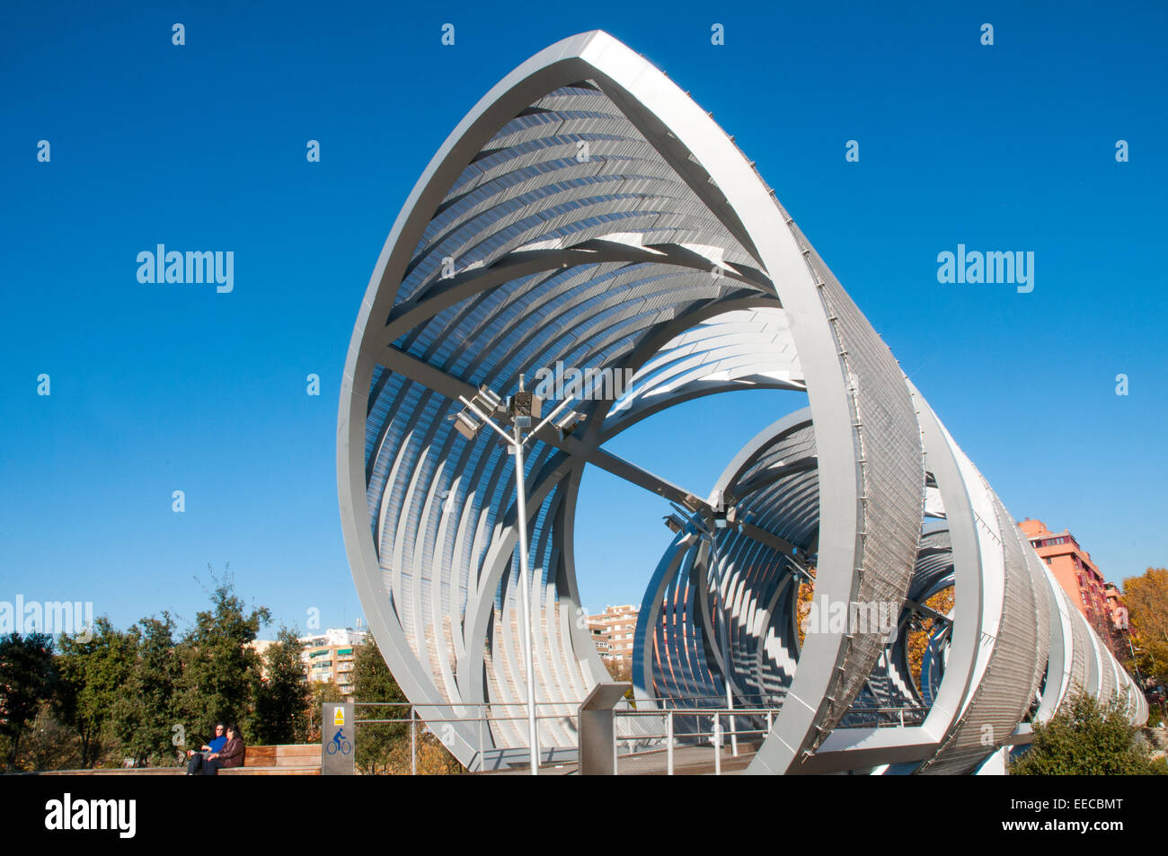 Bridge by Perrault. Madrid Rio, Madrid, Spain Stock Photo - Alamy