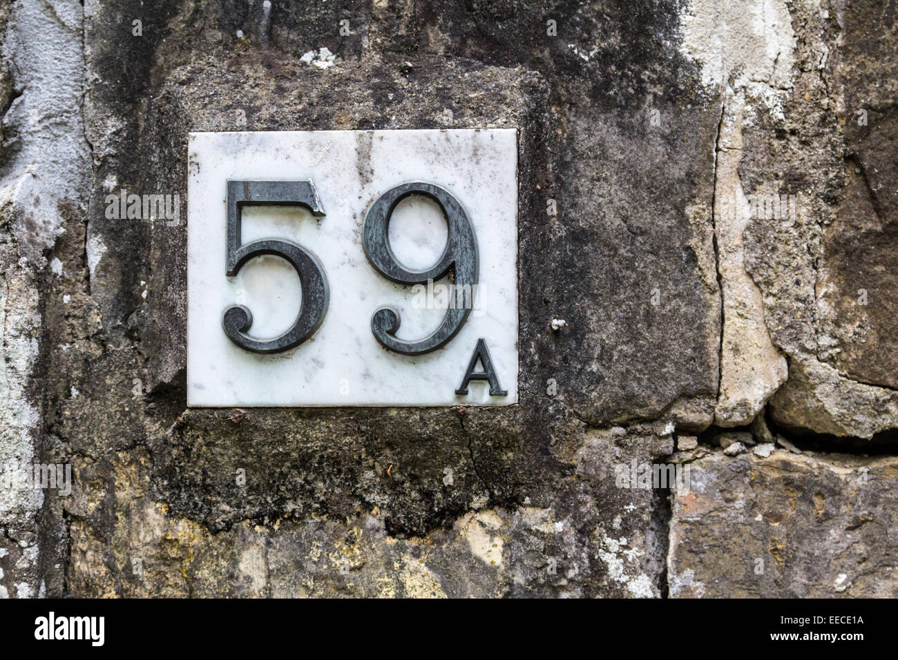 A house number 59 A on a wall in Florence, Italy Stock Photo - Alamy