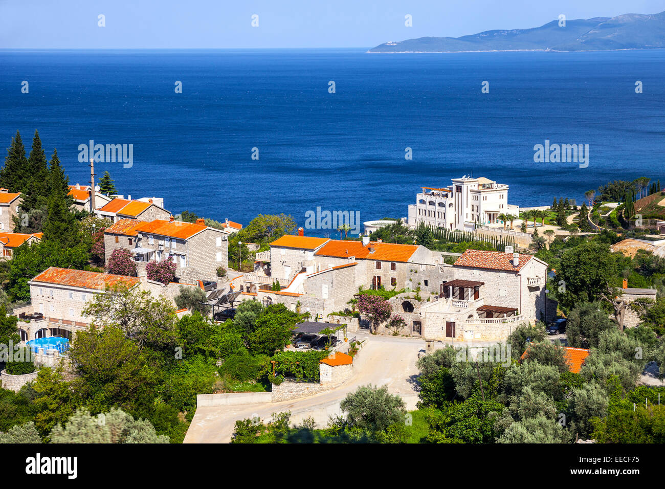 Budvanska Riviera located on the Adriatic sea, Montenegro Stock Photo ...