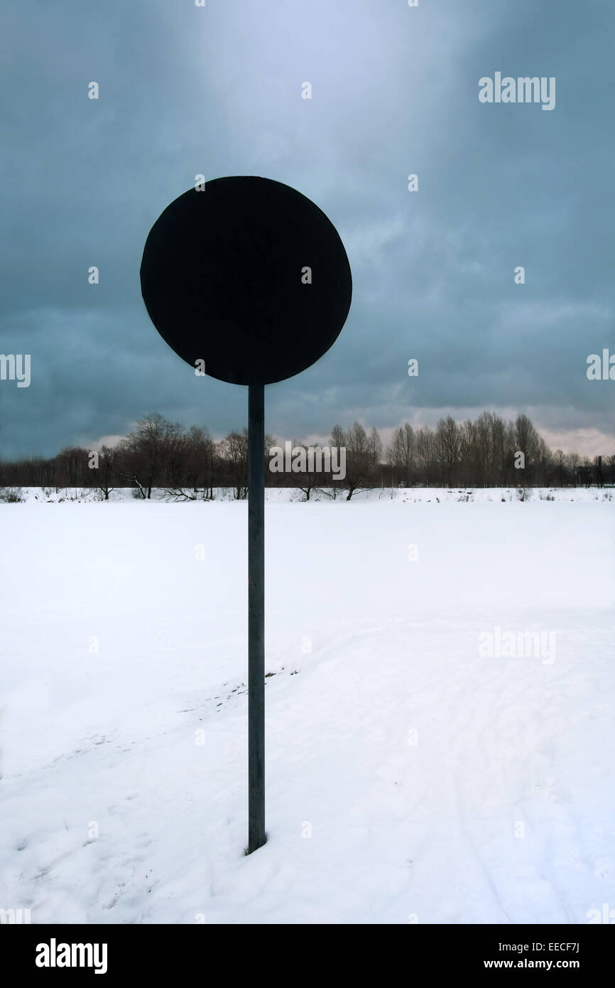 Black Warning Sign Stock Photo - Alamy