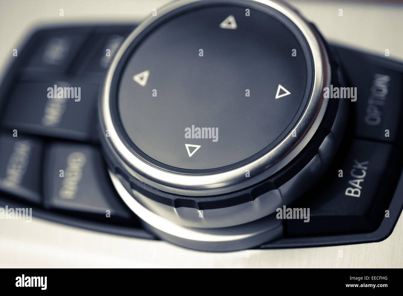 Detail of some black buttons in a car Stock Photo - Alamy