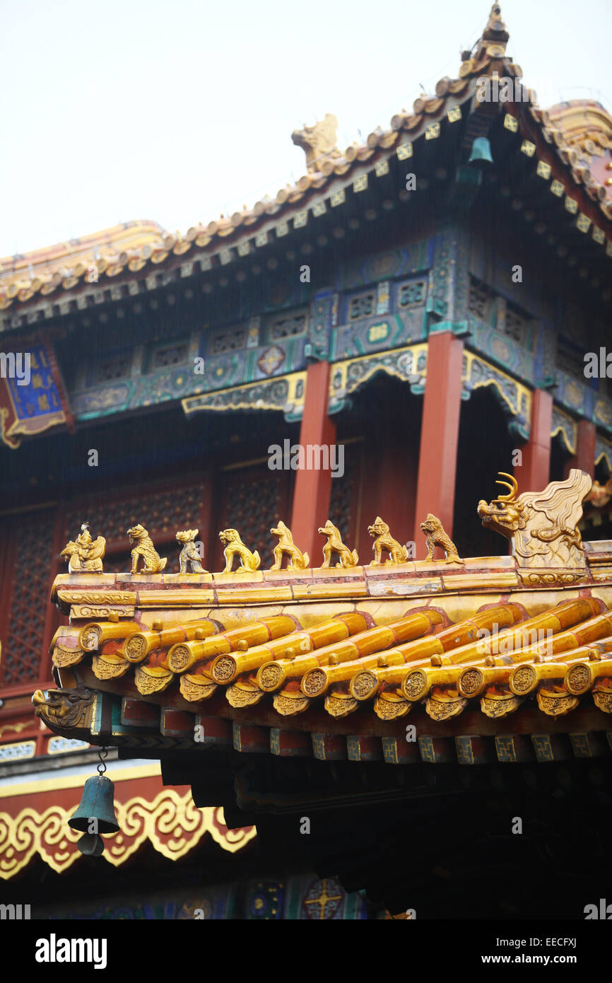 Color picture of some traditional Chinese roof tops Stock Photo - Alamy