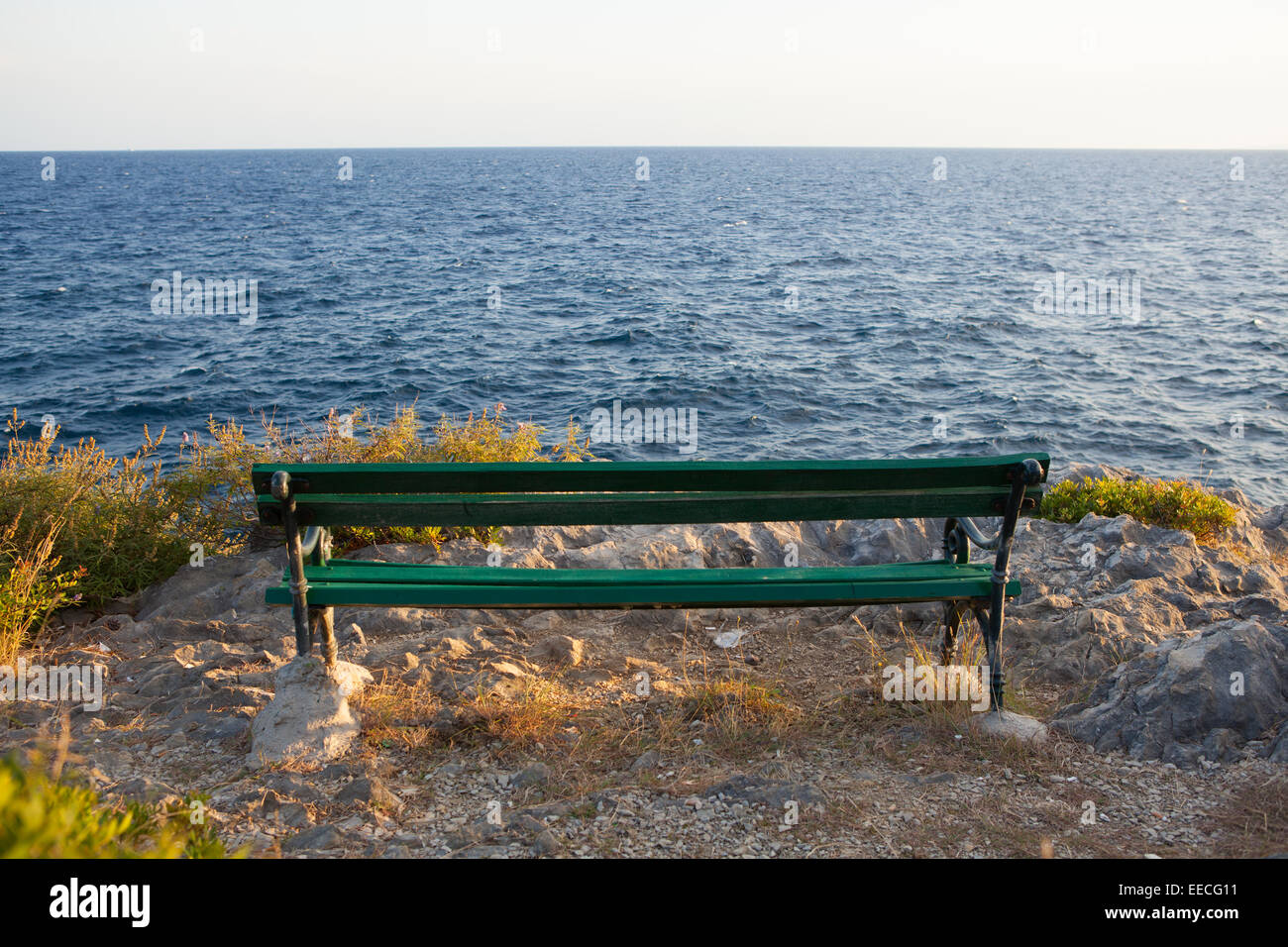 Bench with sea view hi-res stock photography and images - Alamy