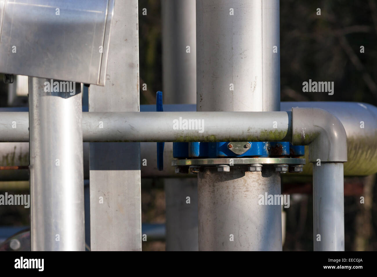 Industrial pipework detail Stock Photo - Alamy