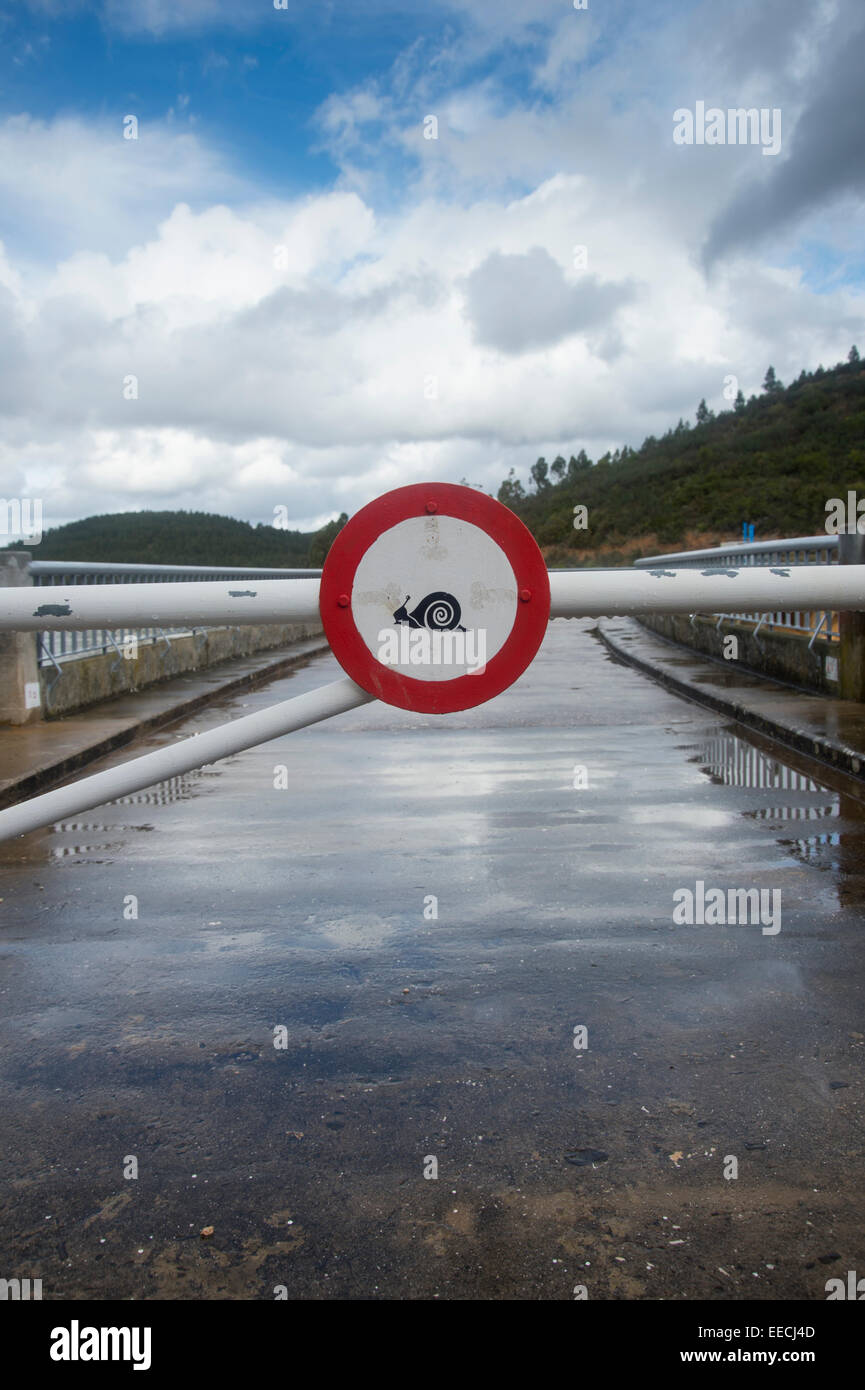 snail crossing road sign Stock Photo - Alamy