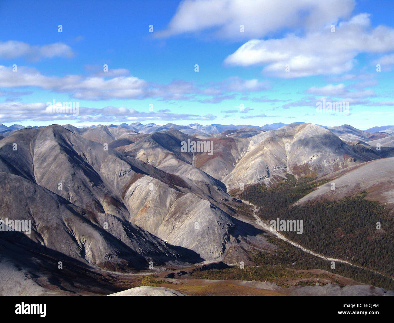 Aerial view of the Baird Mountains in Kobuk Valley National Park Alaska ...