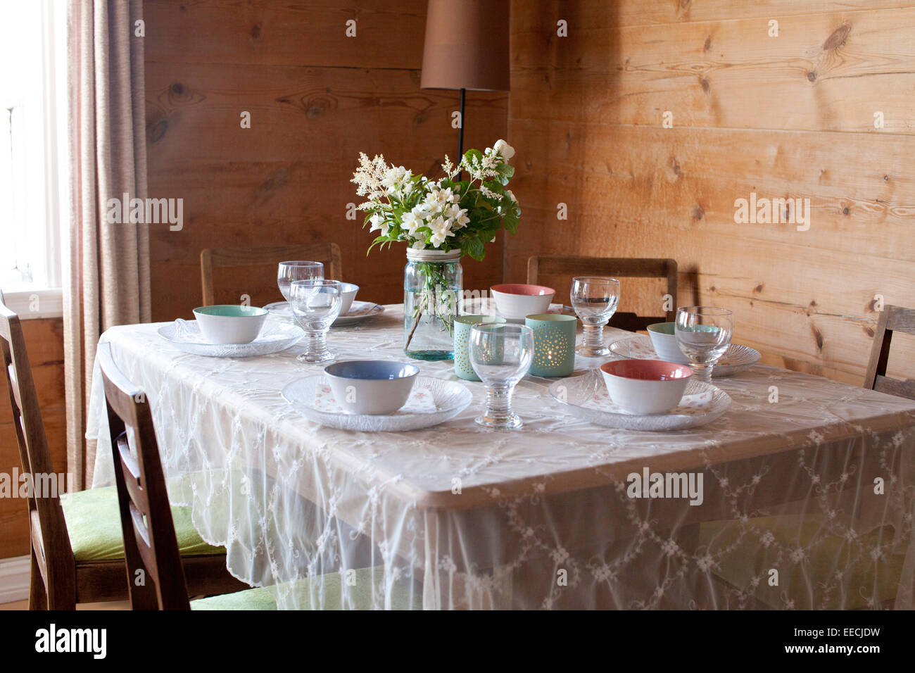 Traditional Norwegian table setting and decoration Stock Photo - Alamy