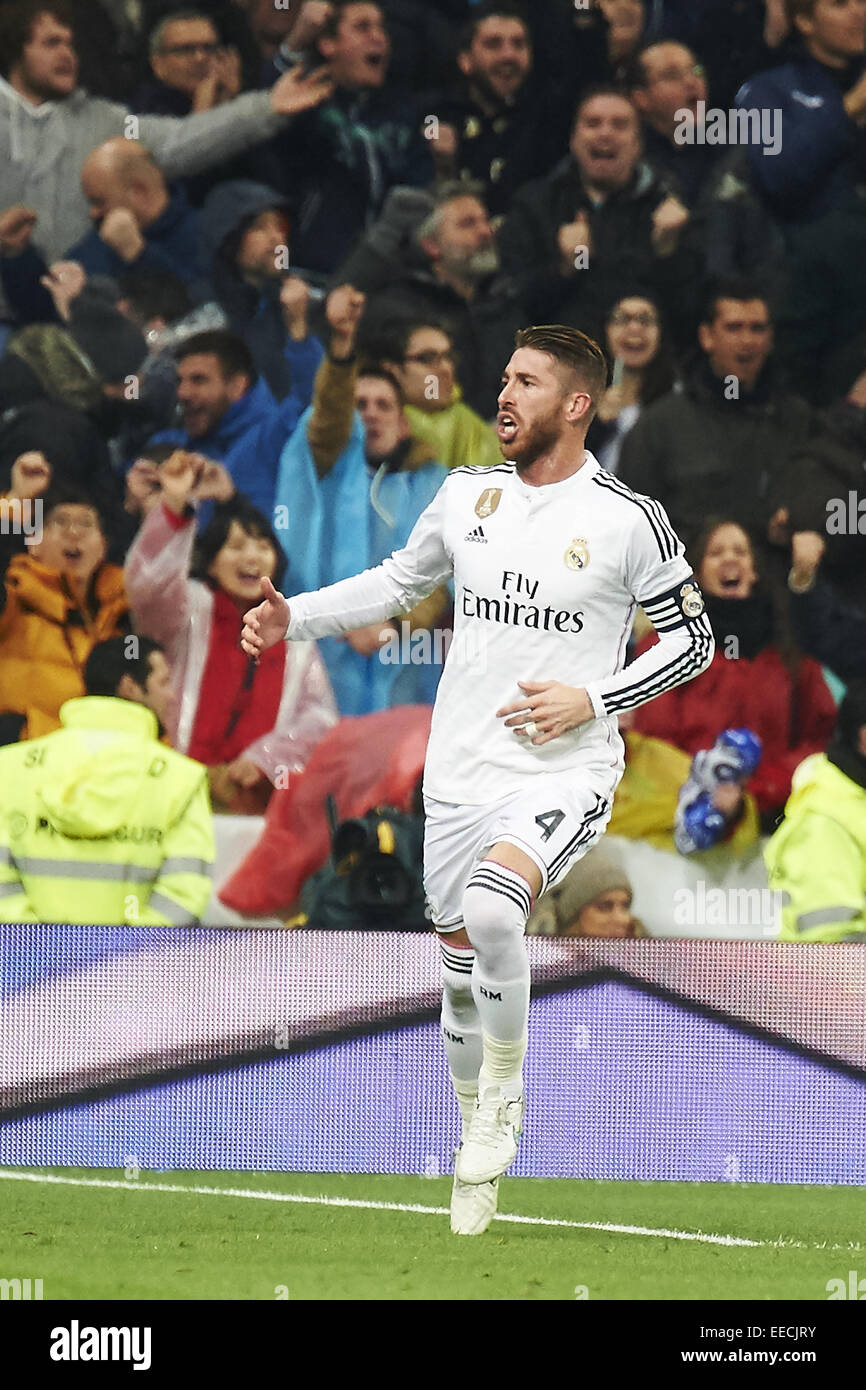 Madrid, Spain. 15th Jan, 2015. Sergio Ramos during the Copa del Rey ...