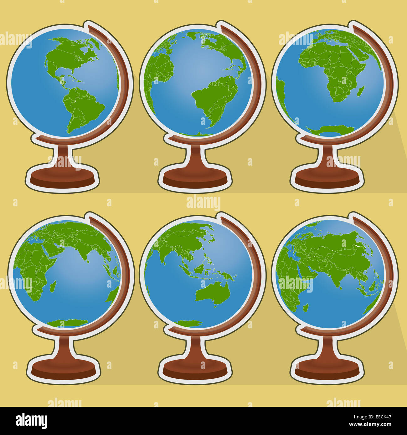 Multiple globes hi-res stock photography and images - Alamy