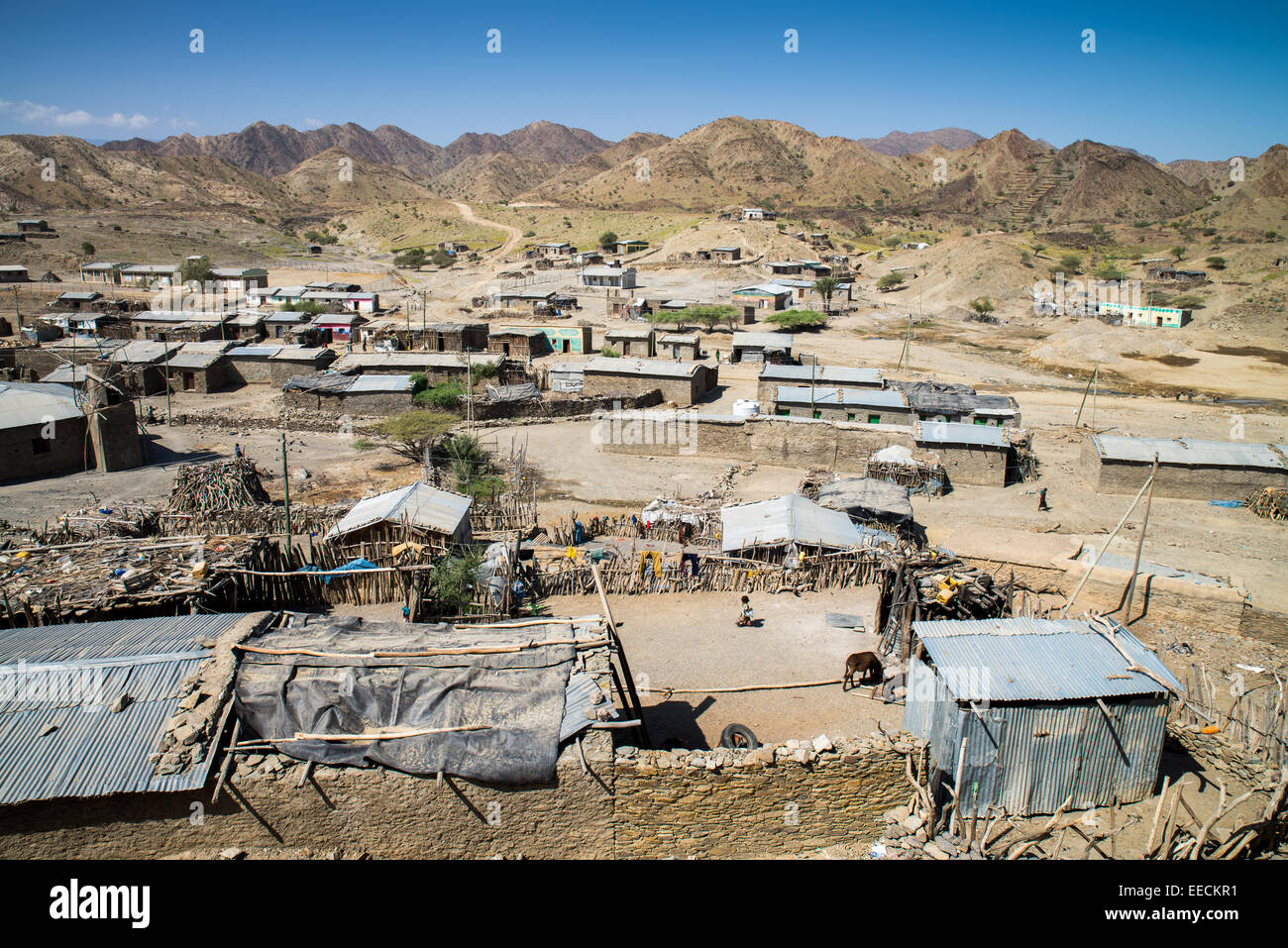 Aerial view of Berhale, Danakil desert, Afar, Ethiopia Stock Photo - Alamy