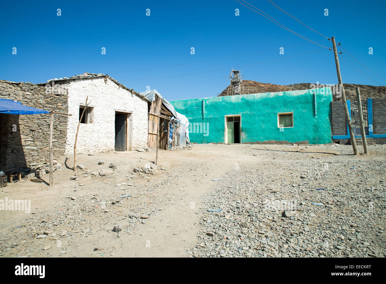 street scene in the Berhale, Danakil desert, Afar, Ethiopia Stock Photo ...