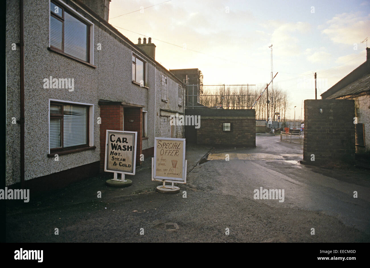 COUNTY TYRONE, NORTHERN IRELAND - NOVEMBER 1985. Clady cross border ...