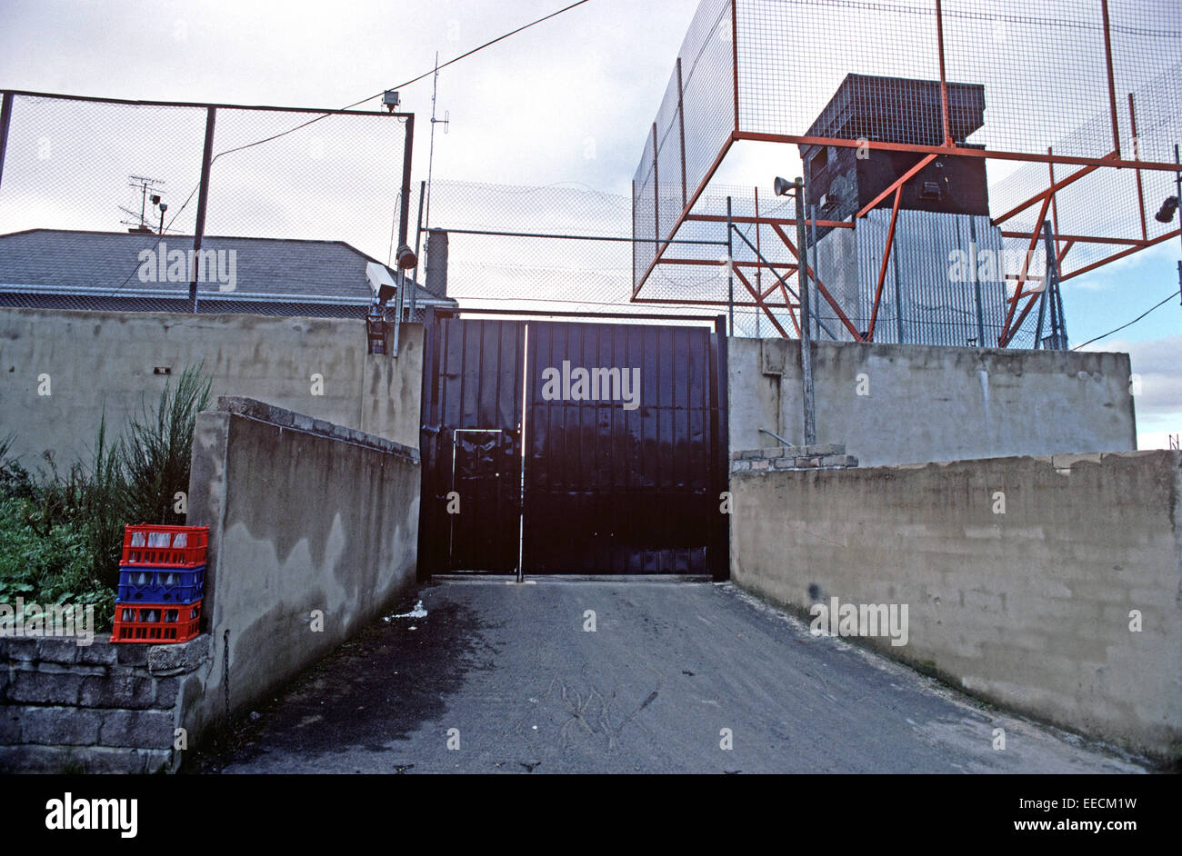 County Fermanagh, northern Ireland - October 1980. Rosslea, RUC, Royal ...