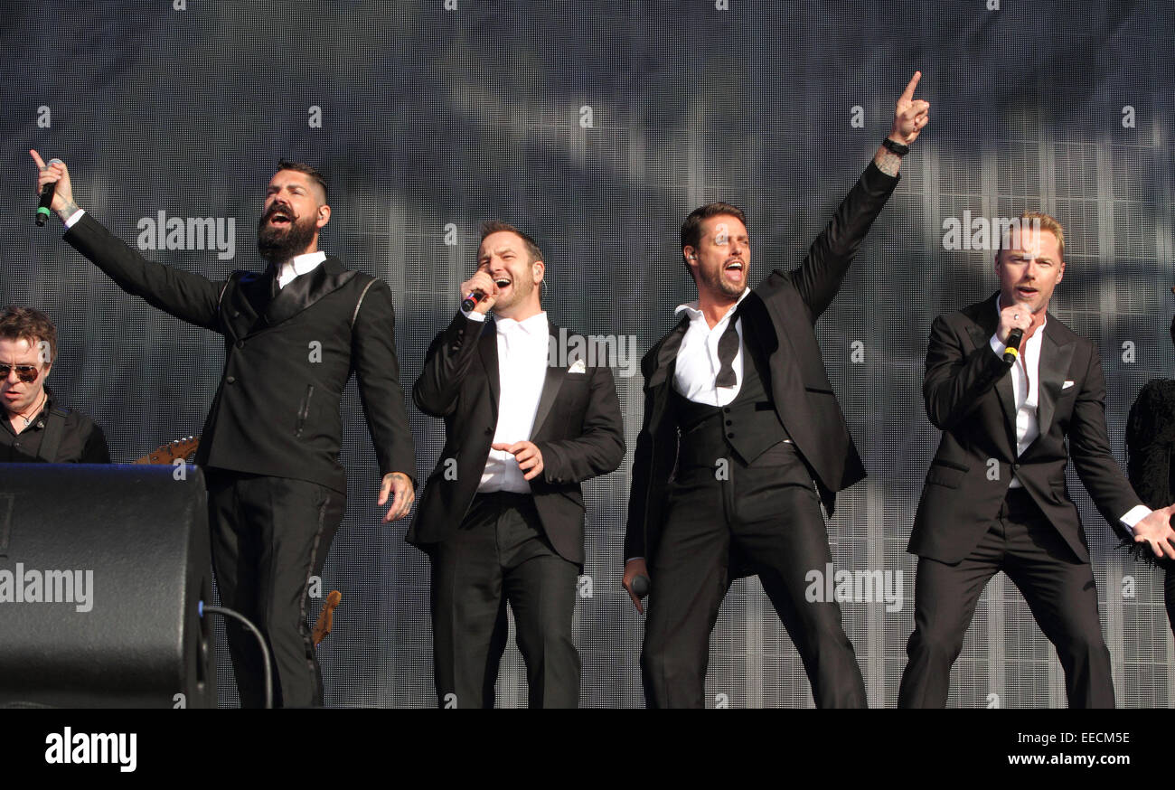 British Summertime at Hyde Park, London Featuring: Boyzone Where ...
