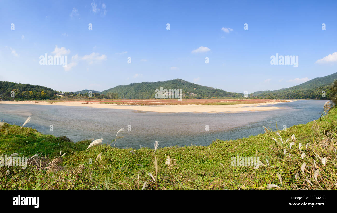 View of Nakdong river from Hahoe village in Andong, Korea Stock Photo - Alamy
