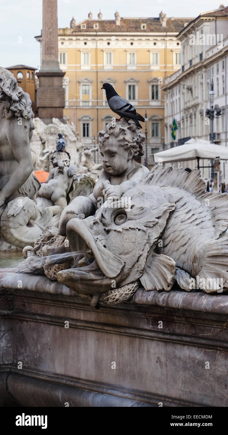 Piazza Navona, one of most important square in Rome Italy Stock Photo ...